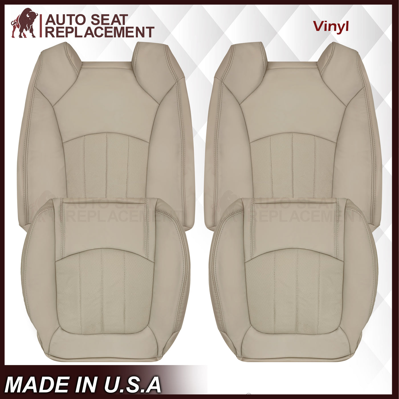 2008-2012 Buick Enclave Perforated Replacement Seat Covers In Tan ...